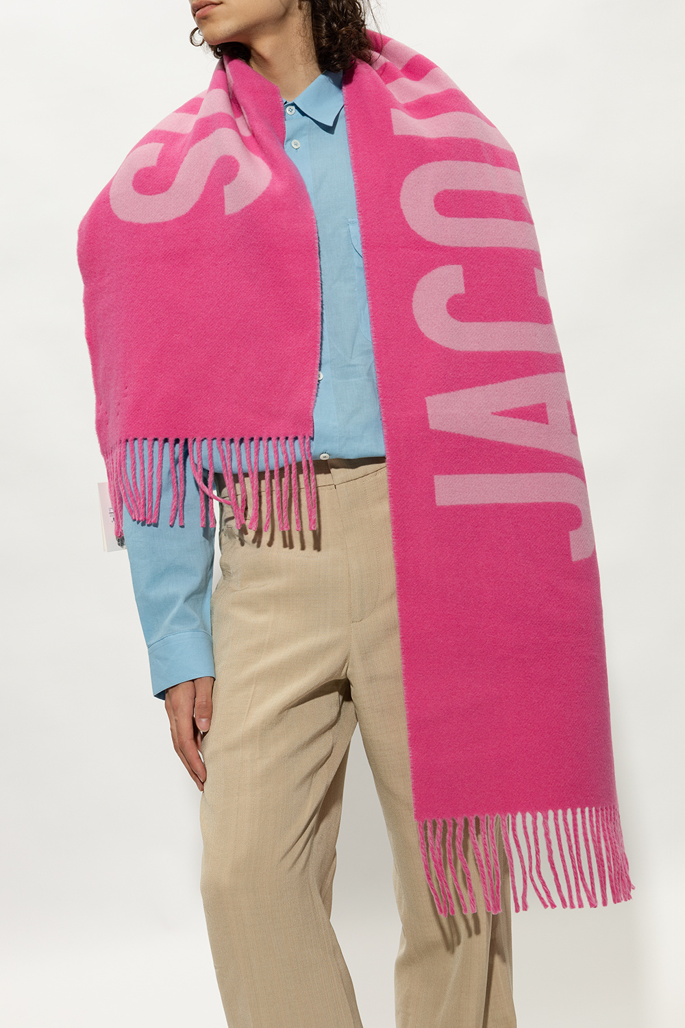Jacquemus Wool scarf with logo | Men's Accessorie | Vitkac Jacquemus Wool scarf with logo | Men's Accessorie | Vitkac